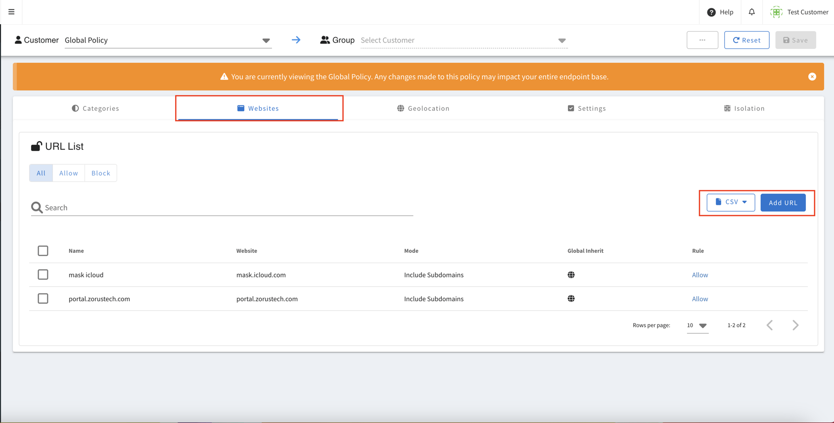 Zorus Portal QuickStart